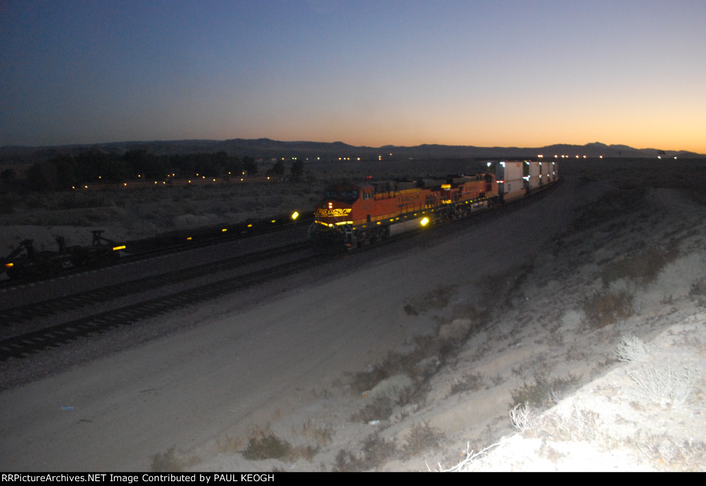 The Dawns early Light Greets BNSF 6605 a rear DPU unit on a eastbound Z-Train as they pull ...